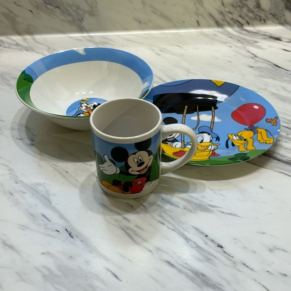 Disney | Other | Disney Mickey Mouse Clubhouse 3 Piece Dinnerware Set ...